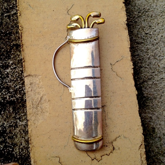 Vintage | Jewelry | Vintage Silver Golf Bag Brooch | Poshmark
